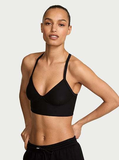 Victoria's Secret Vsx New Essential Racerback Sports Bra - Print