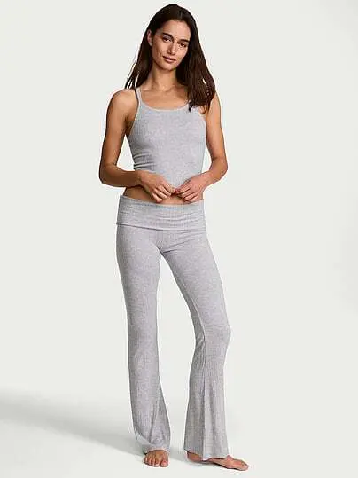 Victoria's Secret Sosoft™ Modal Wide-rib Tank & Foldover Pants Set - Grey