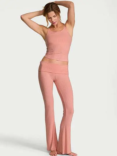 Victoria's Secret Sosoft™ Modal Wide-rib Tank & Foldover Pants Set - Pink
