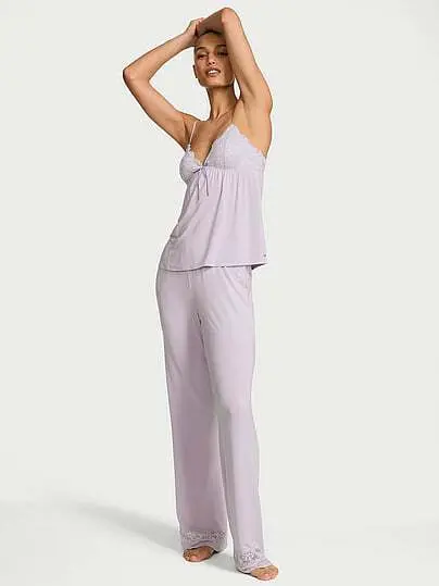 Victoria's Secret Sosoft™ Modal Lace-trim Cami & Pants Set - Purple