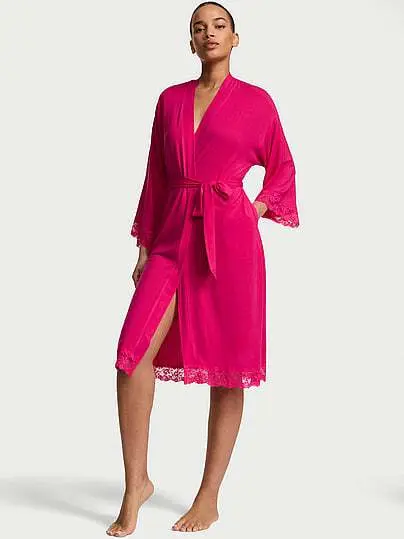 Victoria's Secret Sosoft™ Modal Lace-trim Robe - Pink