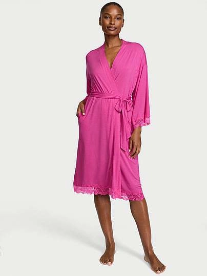 Victoria's Secret Sosoft™ Modal Lace-trim Robe - Pink