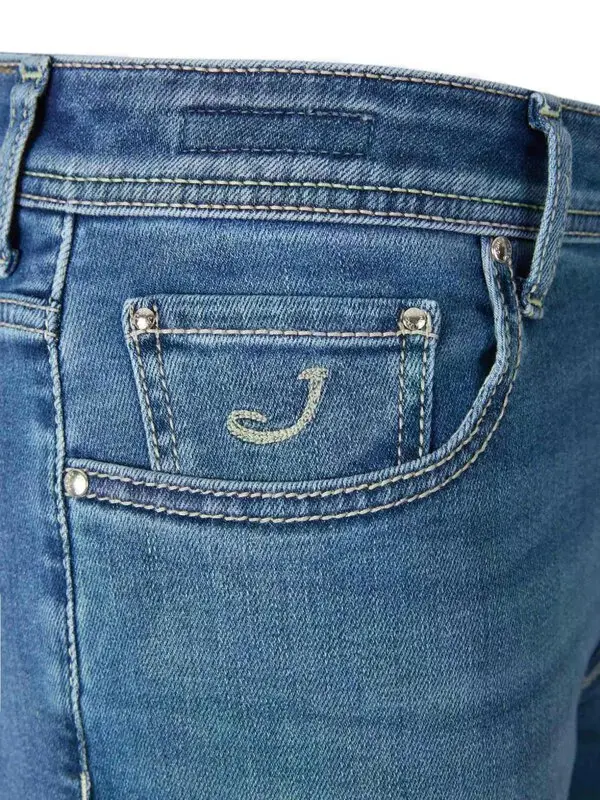 Jacob Cohen Denim Jeans With Logo Patch