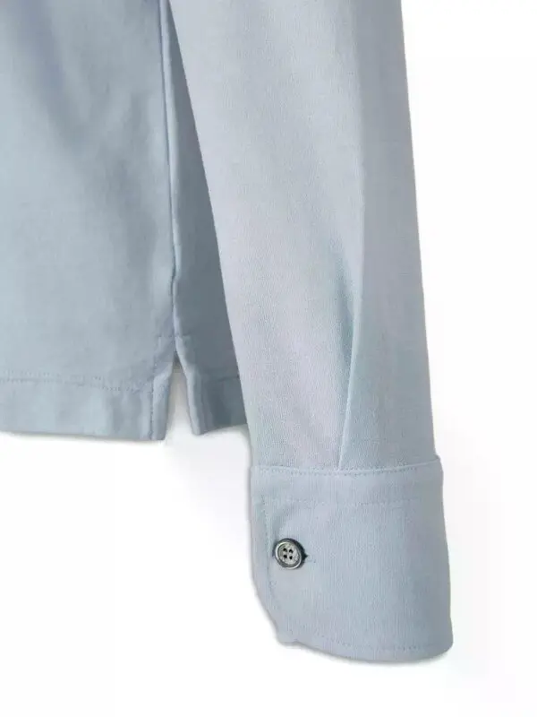 ZANONE Buttoned Long-sleeve Shirt - Blue