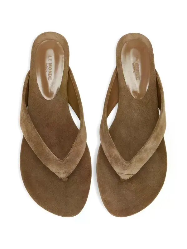 Le Monde Beryl Toe Strap Sandals - Brown