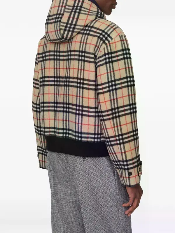 Burberry Reversible Wool Hooded Jacket - Black