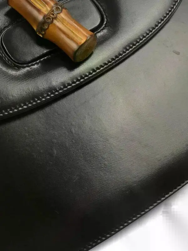 Gucci 1990-2000s Bamboo Handle Tote Bag - Black