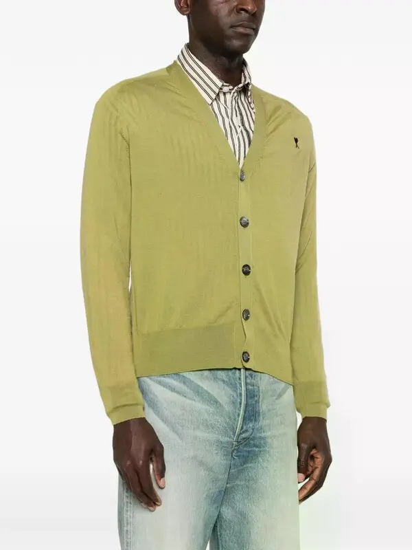 AMI Paris Button-up Cardigan - Green