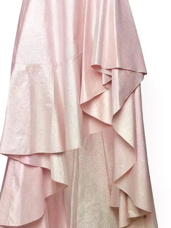 Talbot Runhof Off-shoulder Ruffled Dress
