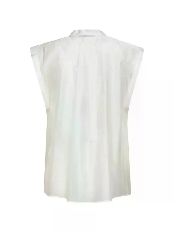 BLANCA VITA Mandarin Collar Blouse
