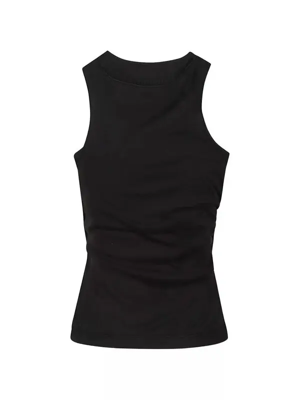 Patrizia Pepe Double-layer Tank Top - Black