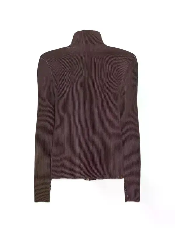 ISA BOULDER Zip-up Ribbed Cardigan