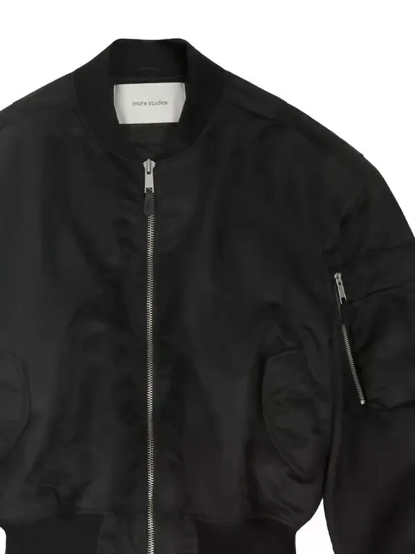 ENTIRE STUDIOS Zip-up Bomber Jacket - Black