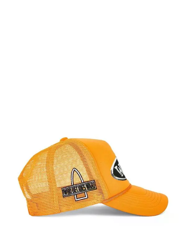 WHO DECIDES WAR Logo-appliqué Cap - Orange
