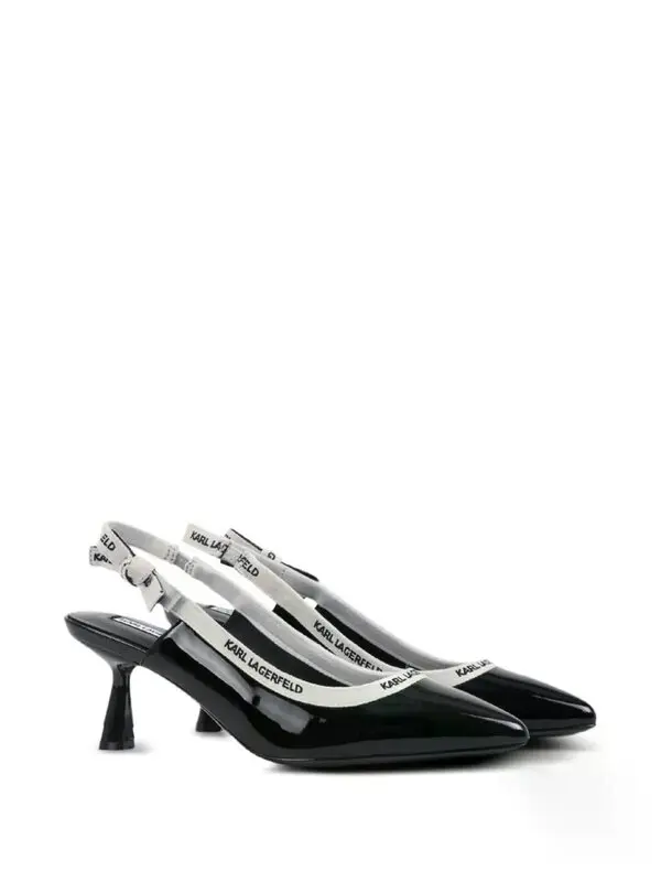 Karl Lagerfeld Panache Ribbon Slingback Heeled Pumps