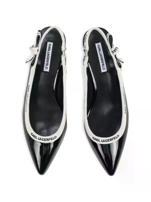 Karl Lagerfeld Panache Ribbon Slingback Heeled Pumps