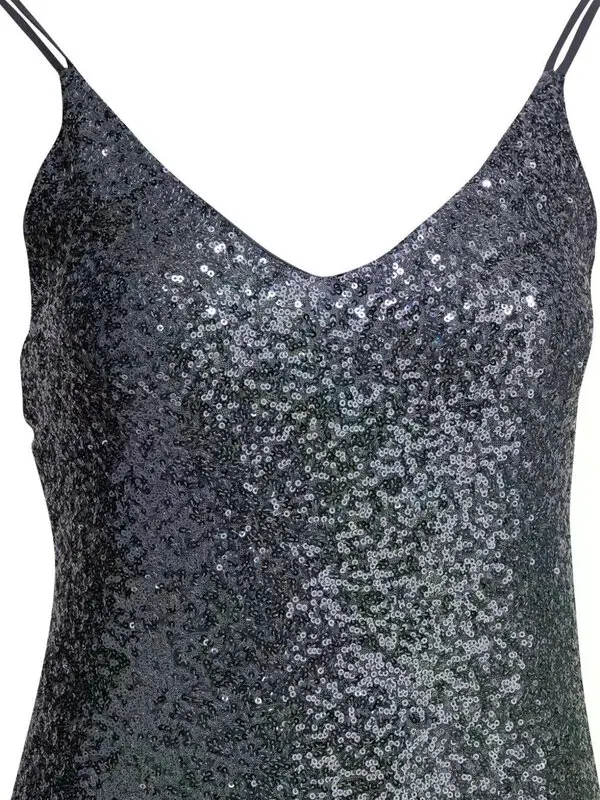 SEMPER Sequined V-neck Dress - Grey