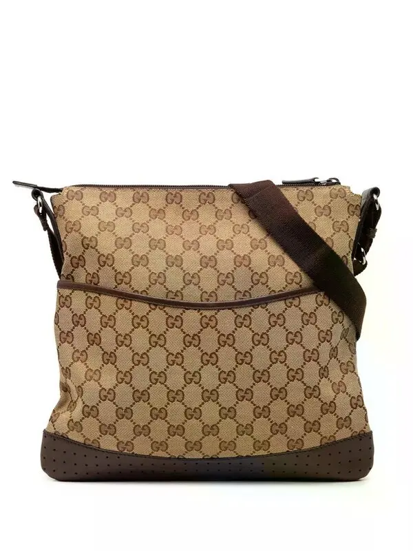 Gucci Gg Canvas Crossbody Bag - Brown