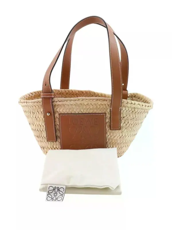 Loewe Small Raffia Basket Tote Bag - Brown