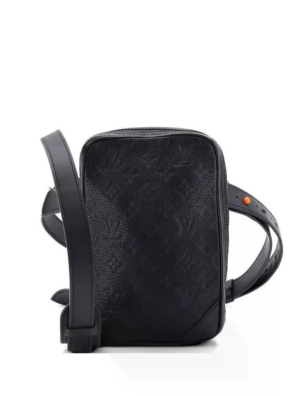 LOUIS VUITTON Side Utility Bag Monogram Taurillon Leather