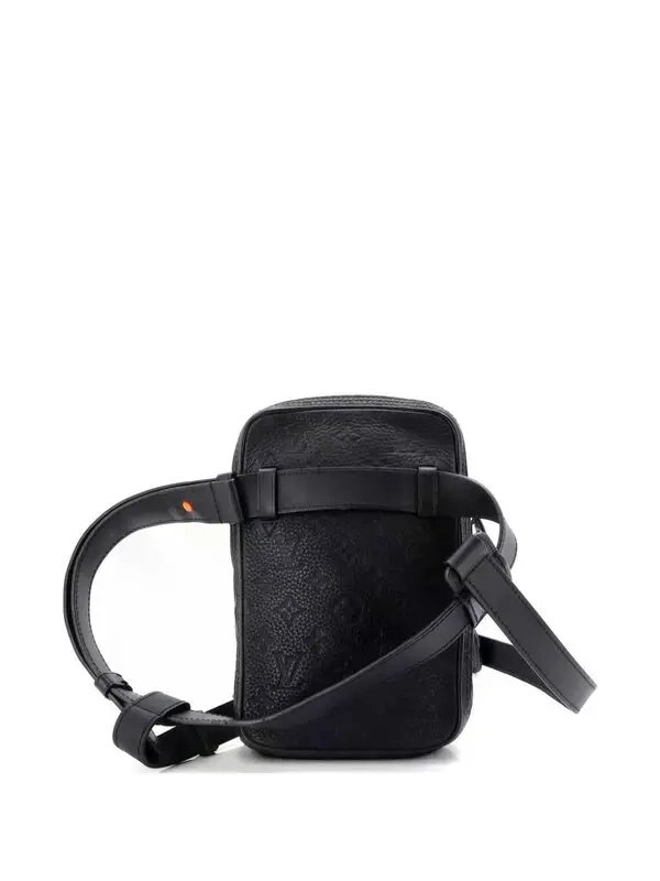LOUIS VUITTON Side Utility Bag Monogram Taurillon Leather