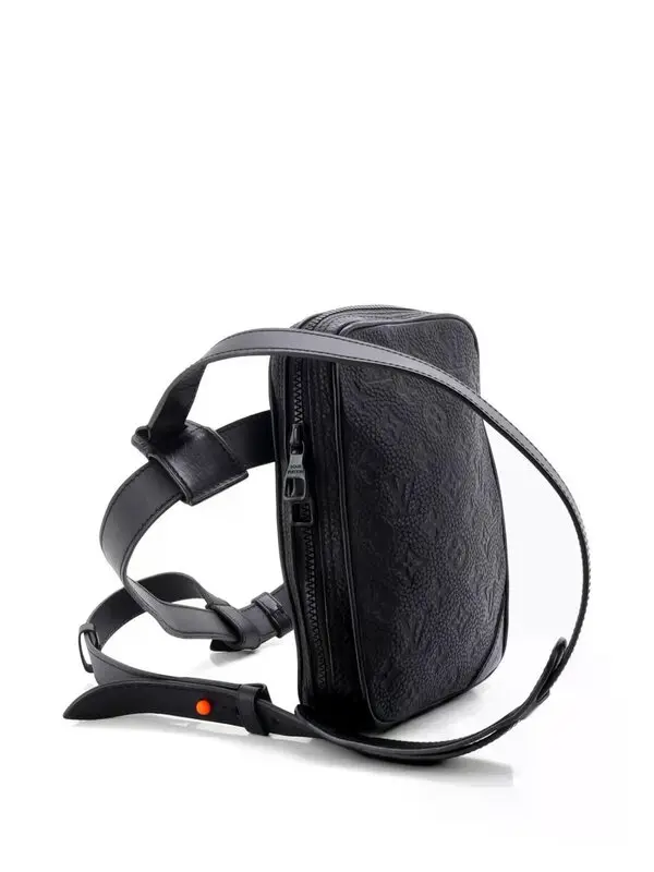 LOUIS VUITTON Side Utility Bag Monogram Taurillon Leather