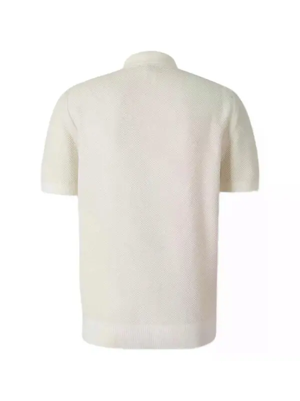 Canali Textured Polo Shirt