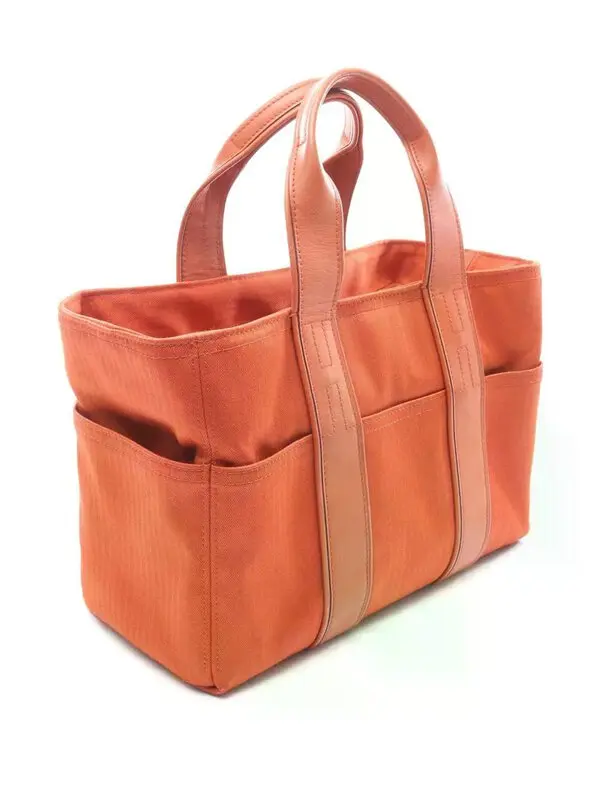 Hermès 2010-2026 Toile And Chevron Acapulco Pm Tote - Brown