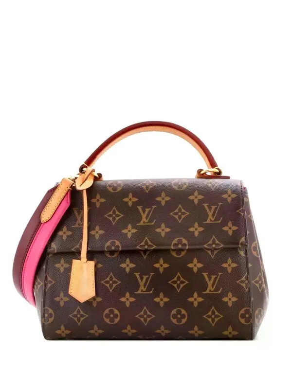 LOUIS VUITTON Cluny Top Handle Bag Monogram Canvas Bb Satchel - Brown