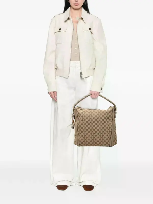 Gucci Large Gg Canvas Bella Shoulder Bag