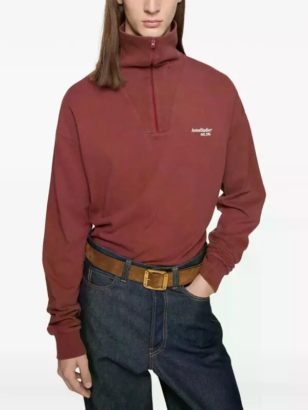 Acne Studios Zip-up Long-sleeved Sweatshirt
