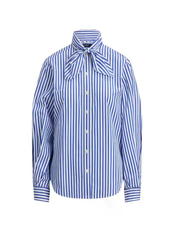 Ralph Lauren Striped Tie-neck Shirt