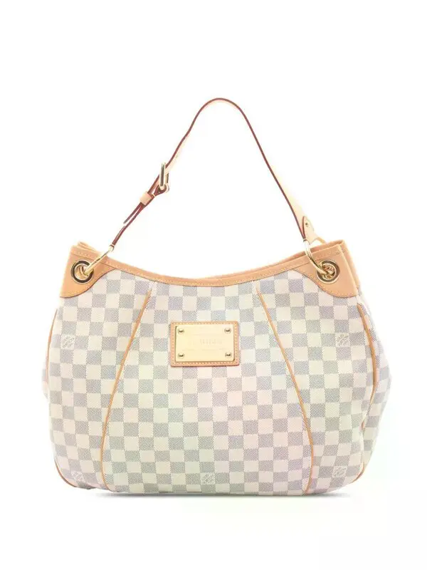 LOUIS VUITTON 2010 Damier Azur Galliera Pm Shoulder Bag - White