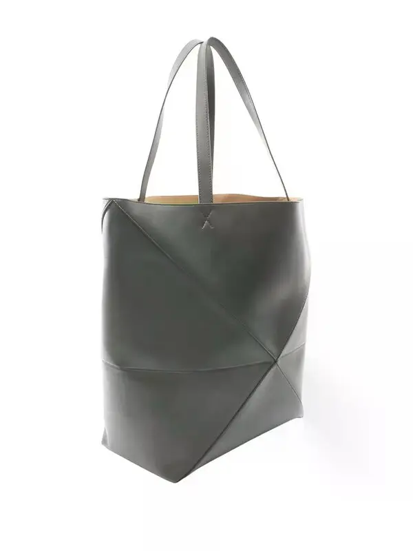 Loewe Large Calfskin Puzzle Fold Tote Bag - Grey