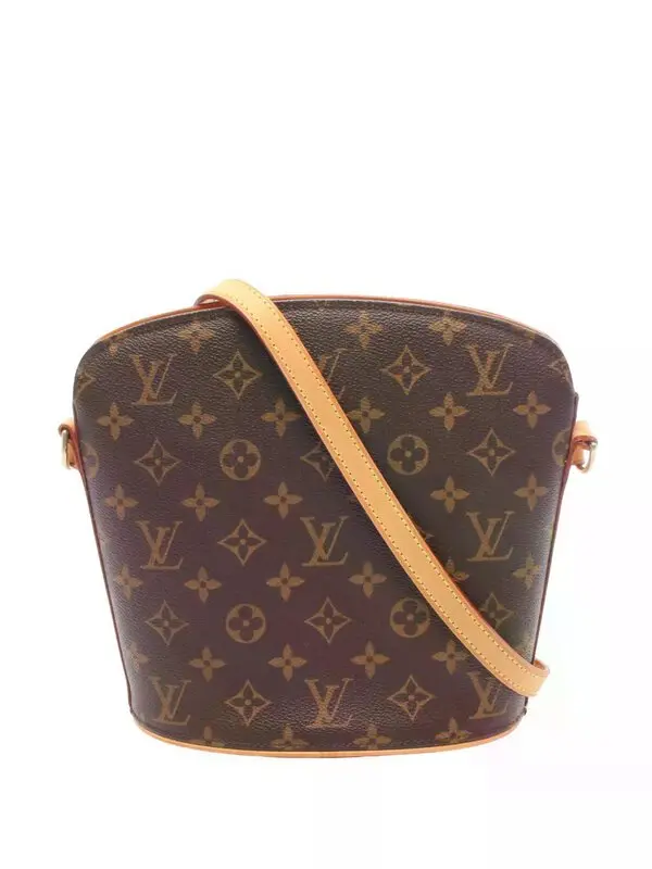 LOUIS VUITTON 2003 Monogram Drouot Crossbody Bag - Brown