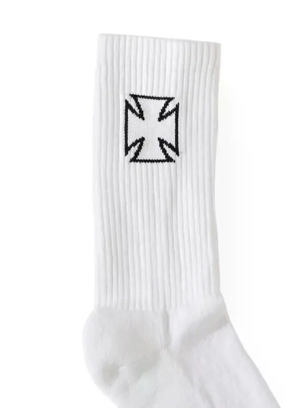 Vetements Cross-embellished Socks - White