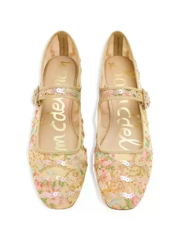 Sam Edelman Floral Sequins Ballet Flats