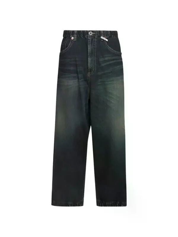 Mihara Yasuhiro Elasticated Straight-leg Jeans