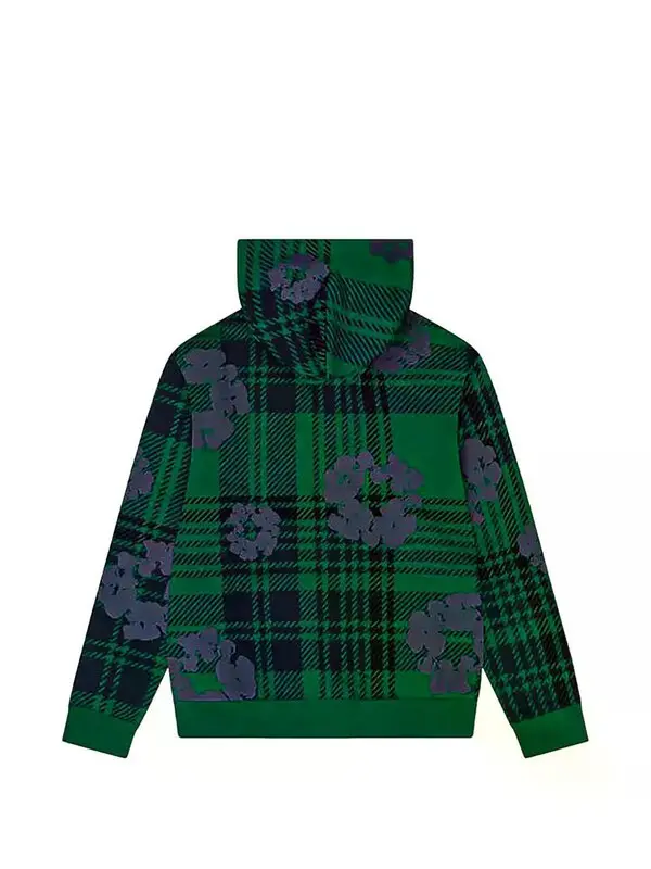 DENIM TEARS Plaid Wreath Zip Hoodie - Green