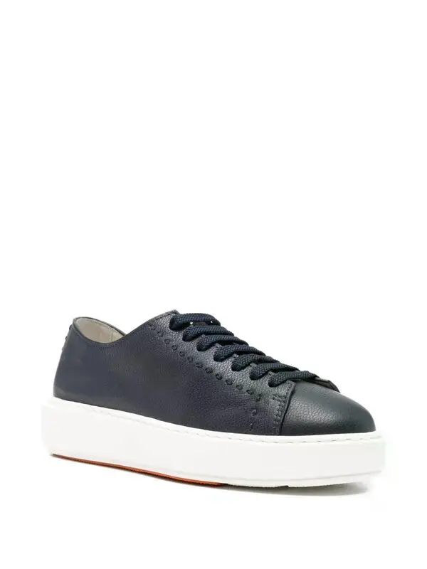 Santoni Leather Sneakers