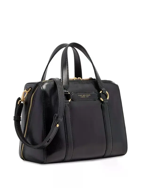 THE BRIDGE Laura Large Leather Tote Bag - Black
