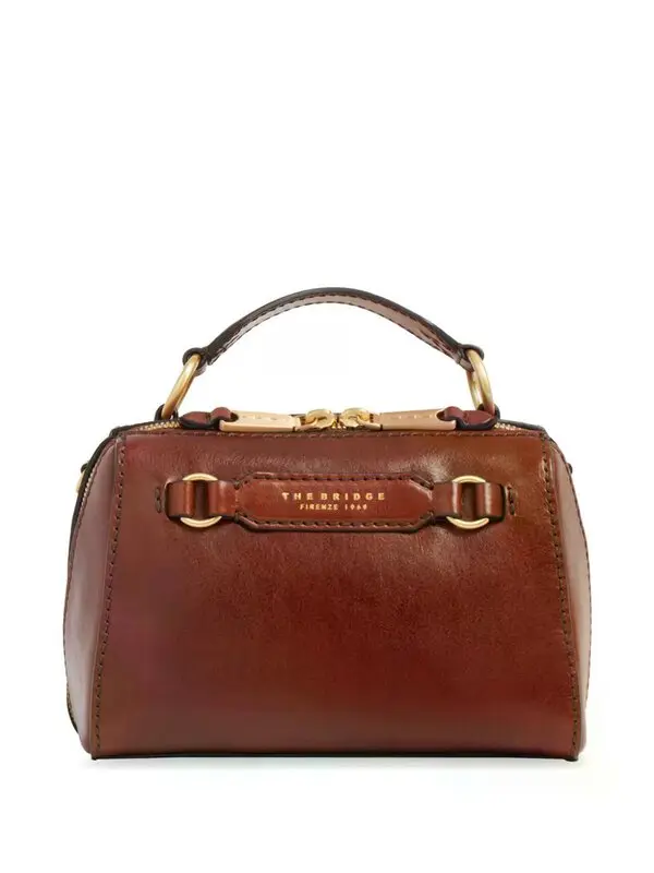 THE BRIDGE Laura Top-handle Leather Mini Bag - Brown