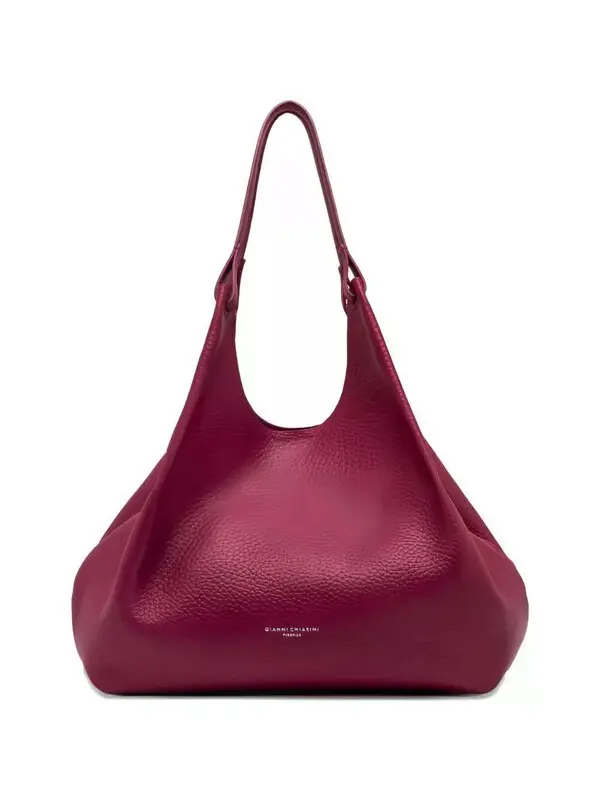 GIANNI CHIARINI Textured Shoulder Bag With Pouch - Purple