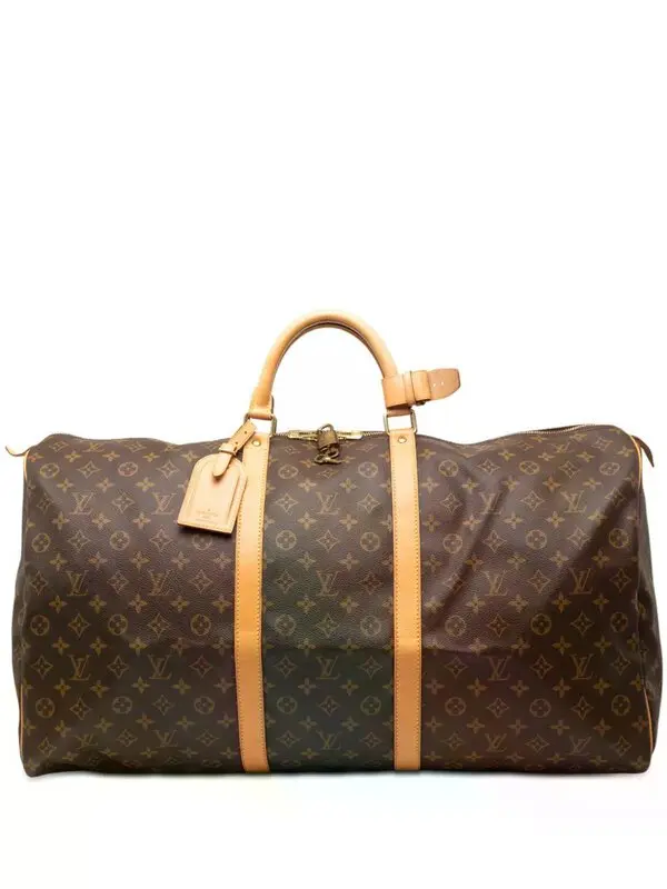 LOUIS VUITTON 1999 Monogram Keepall 60 Travel Bag - Brown