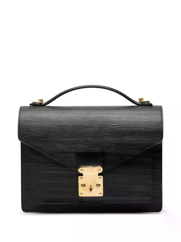 LOUIS VUITTON 2002 Epi Monceau 28 Satchel - Black