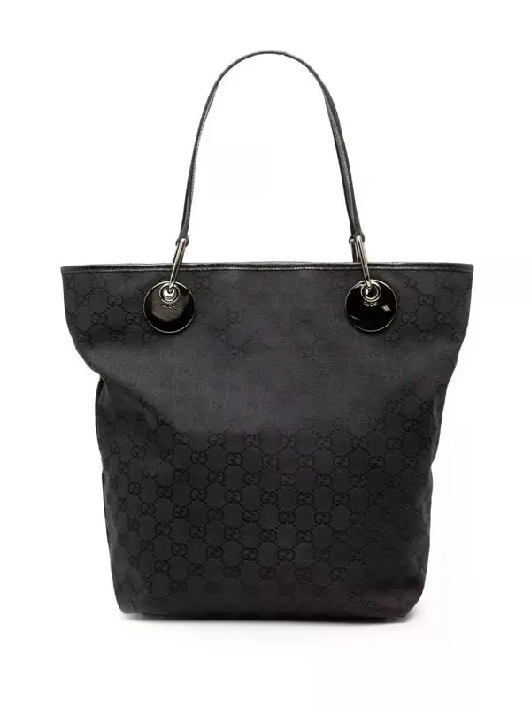 Gucci 2000-2015 Gg Canvas Eclipse Tote Bag - Black
