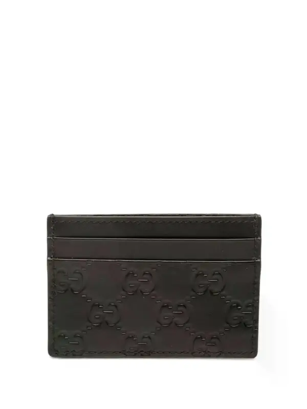 Gucci 2000-2015 Guccissima Card Holder - Black