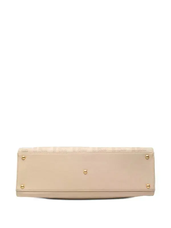 Fendi Zucca Embroidered Canvas Peekaboo X Tote Satchel