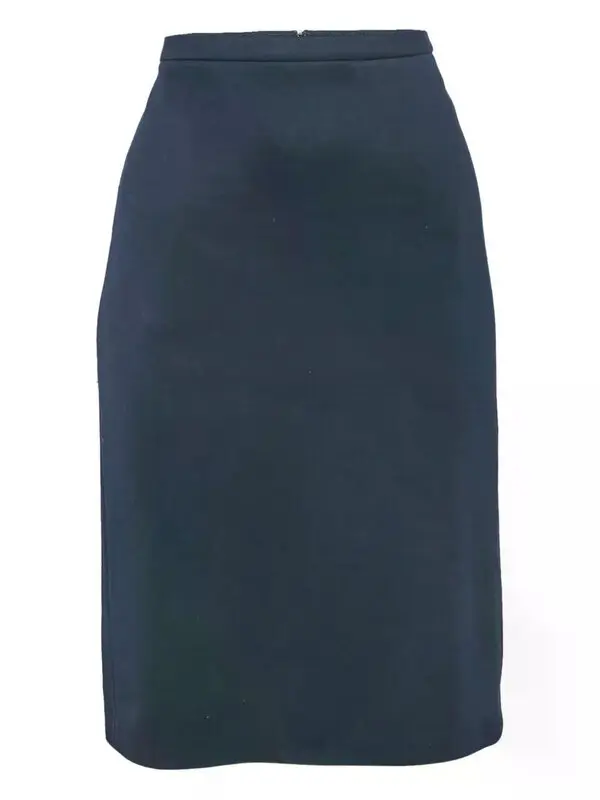 Max Mara Knit Midi Pencil Skirt - Blue