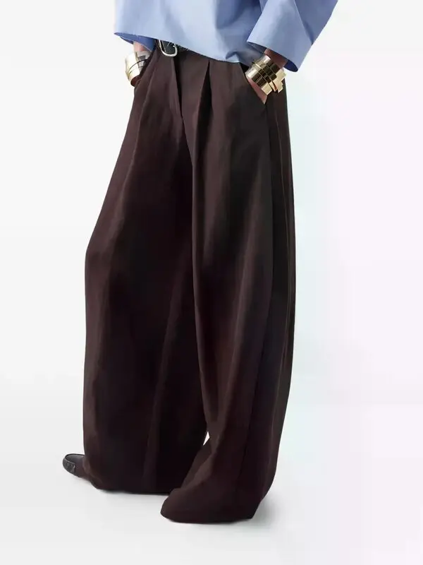 Liviana Conti Pleated Wide Leg Trousers